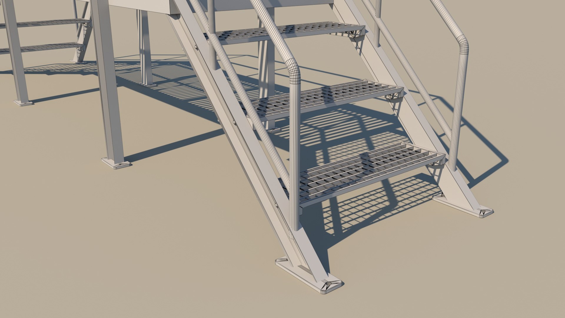 Industrial Stair 3D Model - TurboSquid 1622930