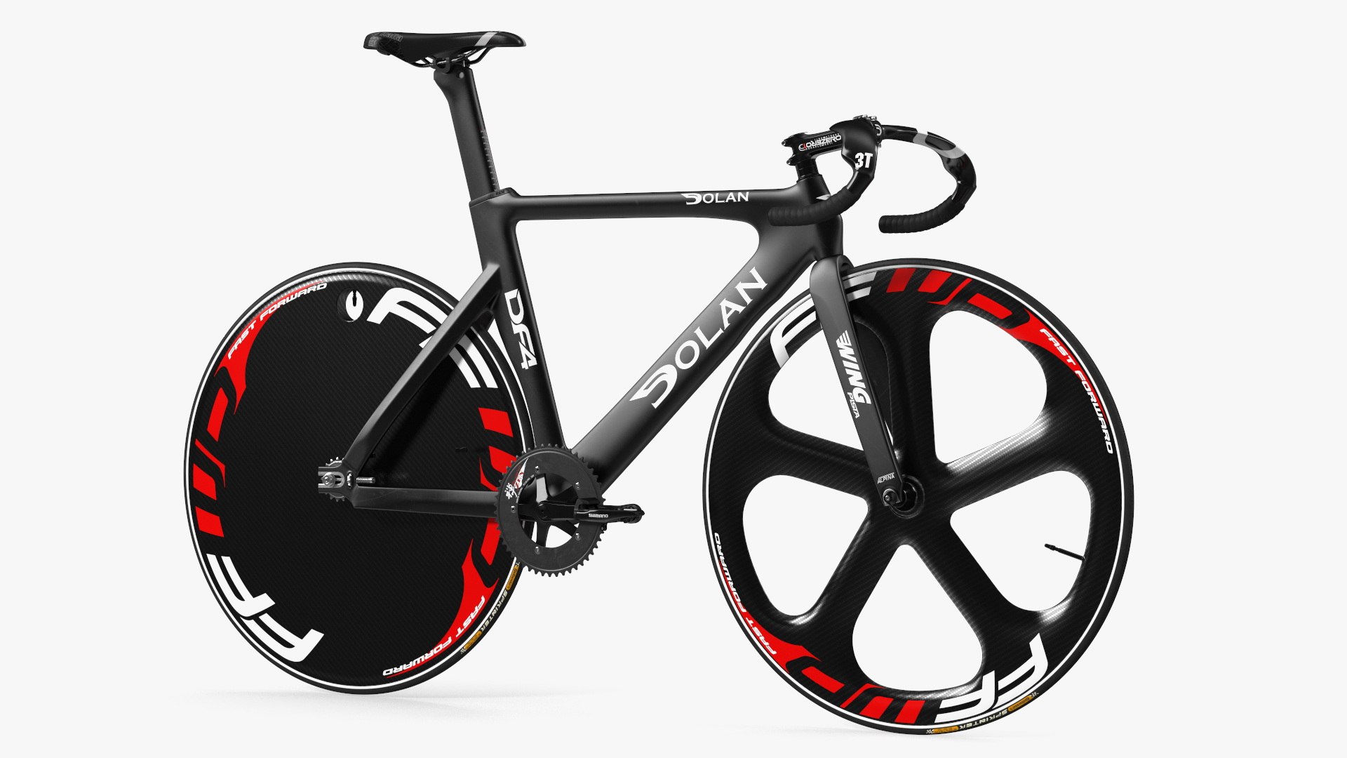 3D Carbon Track Bicycle On Repair Stand - TurboSquid 2235523