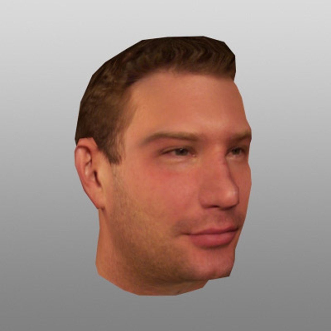 real-time man head 3d 3ds