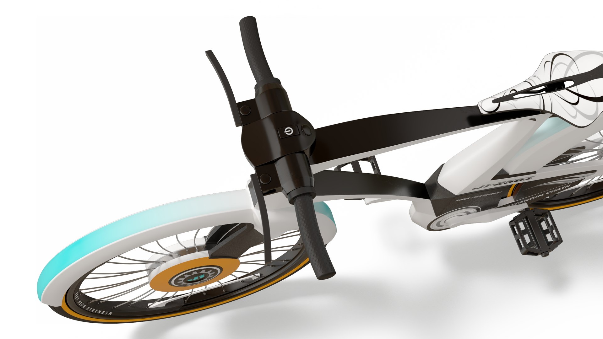 3D Futuristic Urban Bicycle White Rigged - TurboSquid 2236584