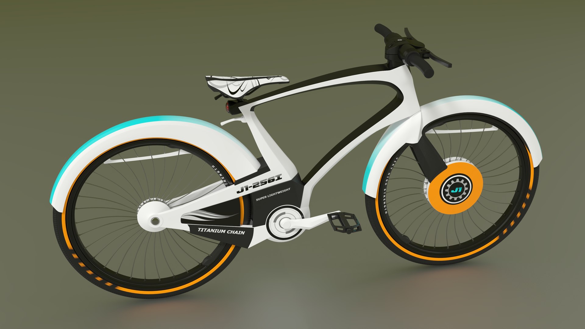 3D Futuristic Urban Bicycle White Rigged - TurboSquid 2236584