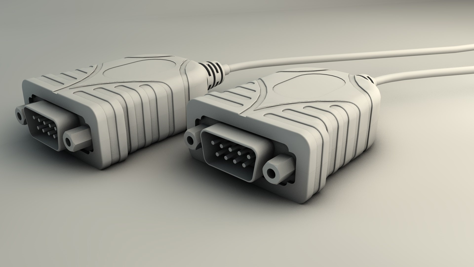 Serial Cable 3d Model