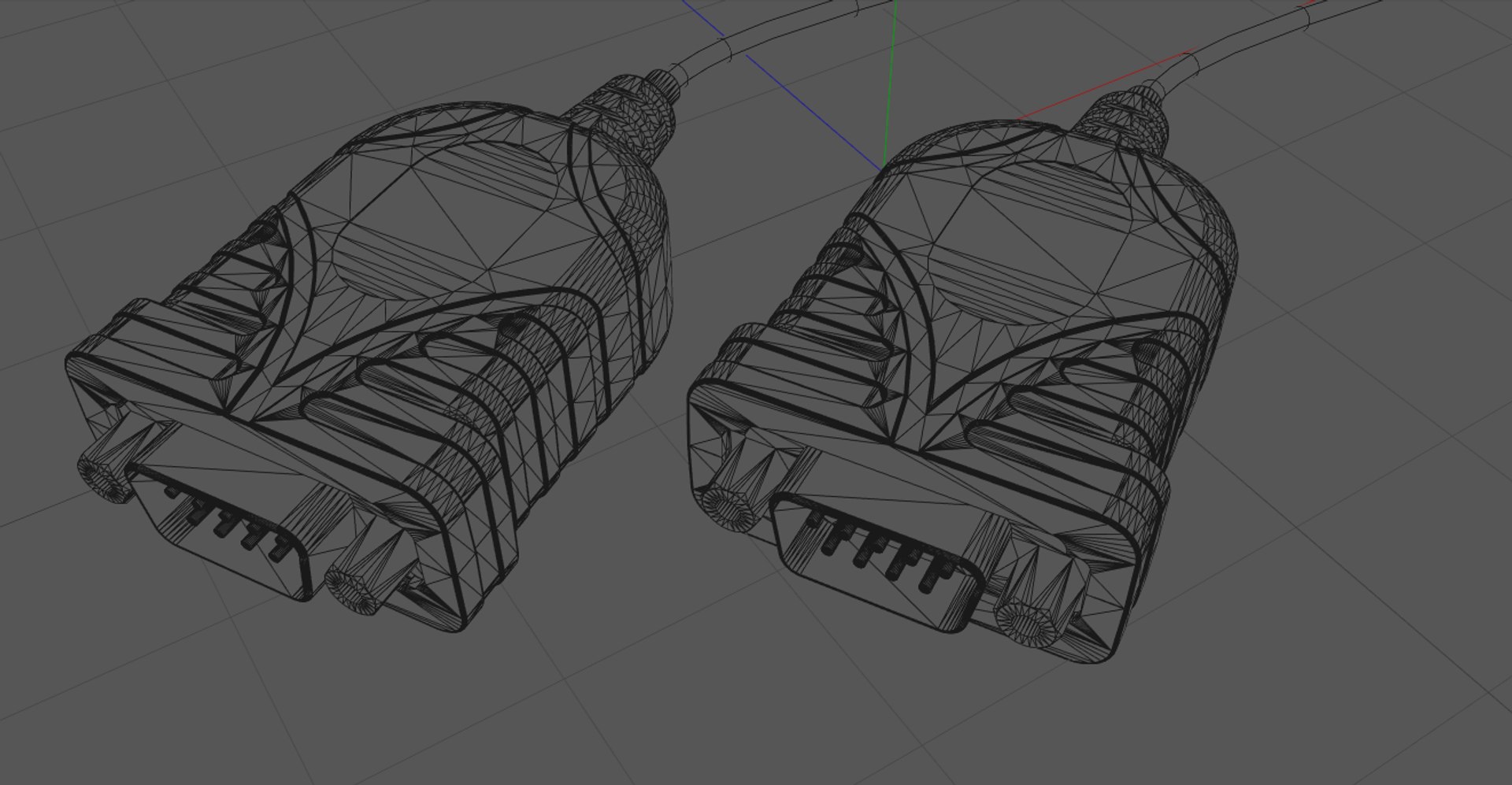 Serial Cable 3d Model
