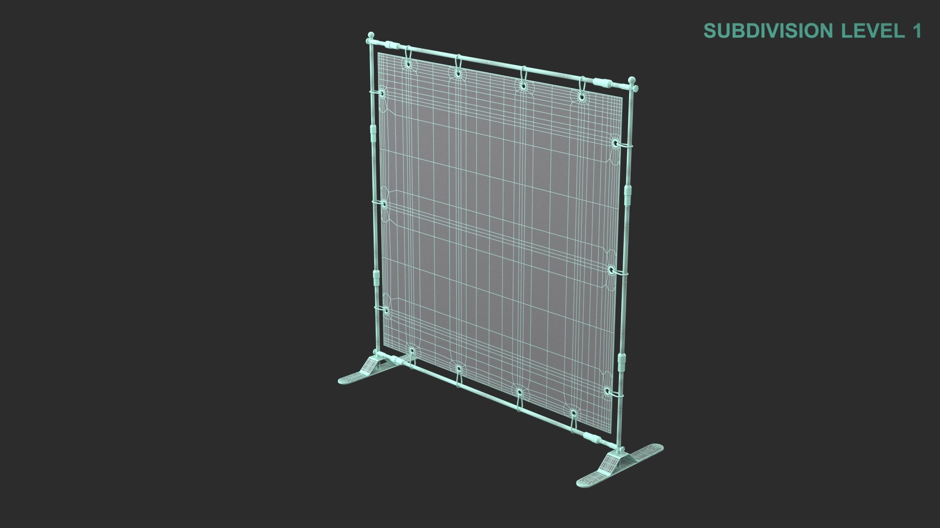 3D Advertising Banner 200x200cm - TurboSquid 2009871