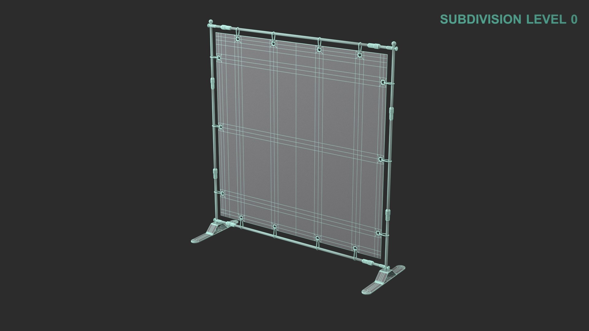 3D Advertising Banner 200x200cm - TurboSquid 2009871