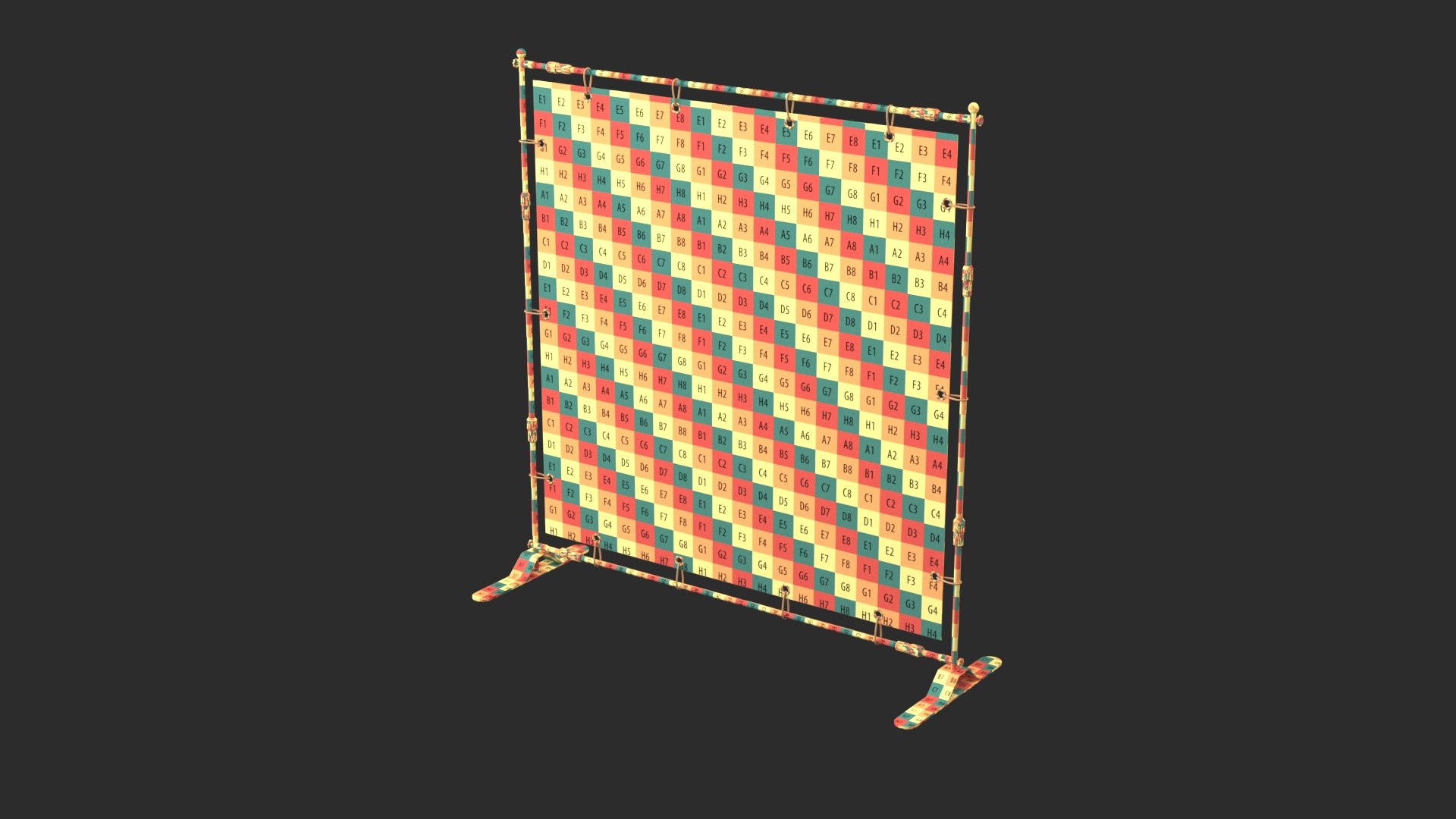 3D Advertising Banner 200x200cm - TurboSquid 2009871