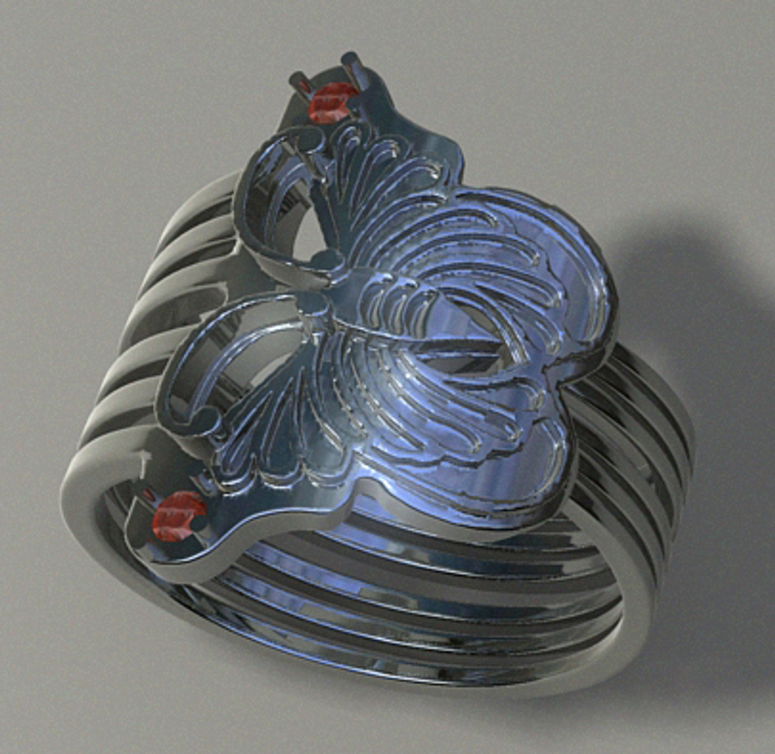 3d jewelry ring woman model