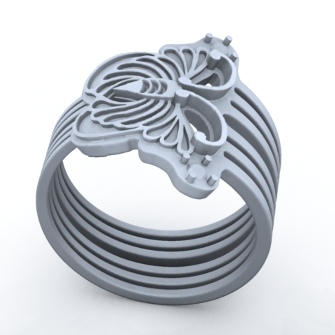3d jewelry ring woman model