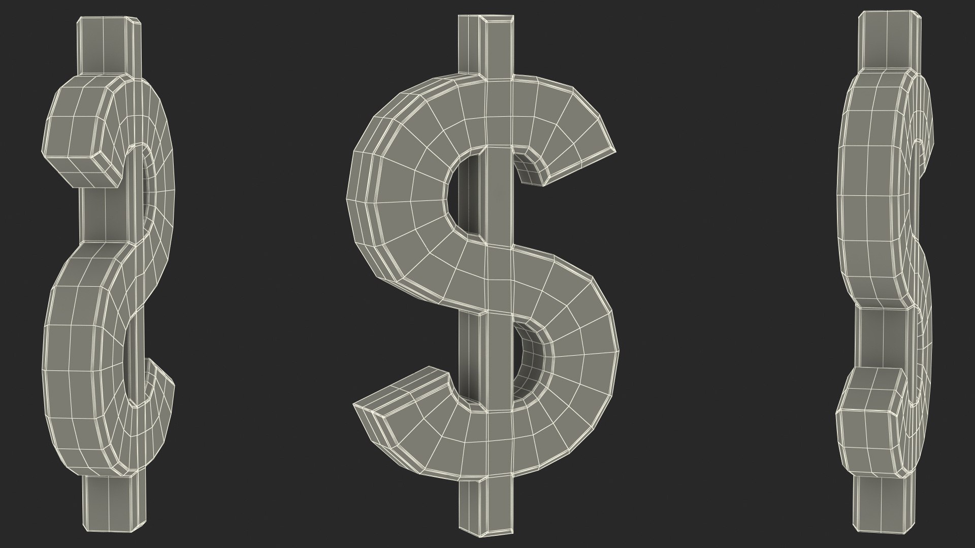 3D Dollar Currency Symbol Plastic - TurboSquid 1685741