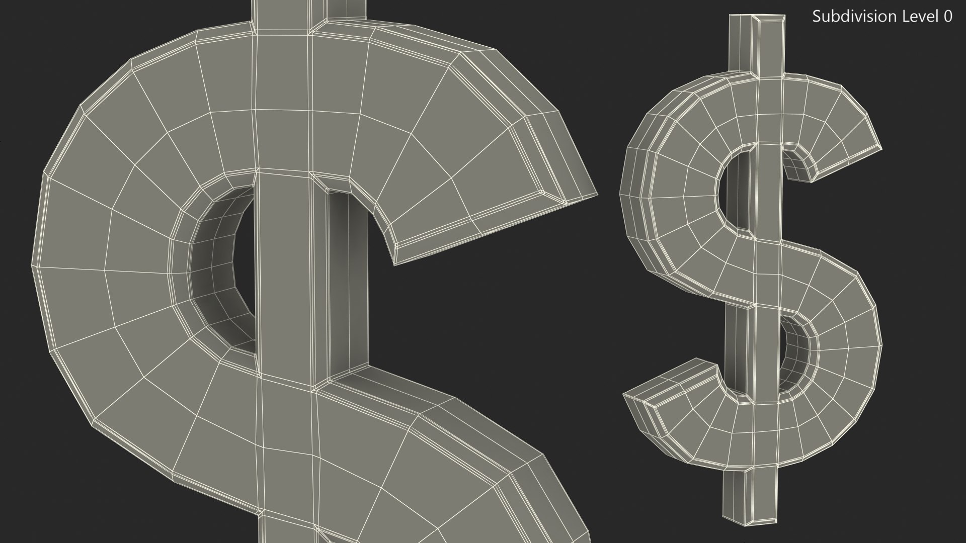 3D Dollar Currency Symbol Plastic - TurboSquid 1685741