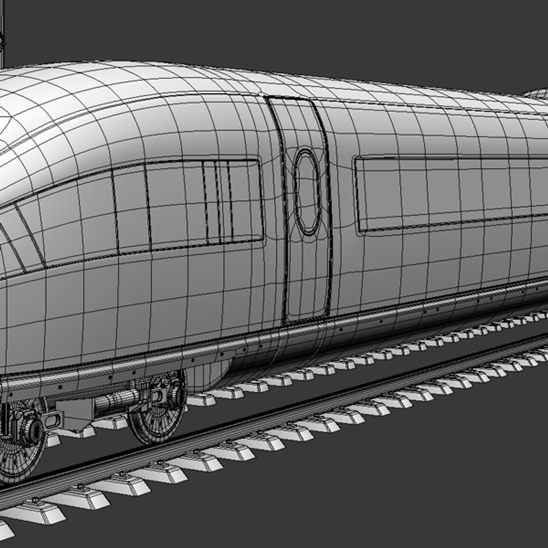 speed train - sapsan 3d max