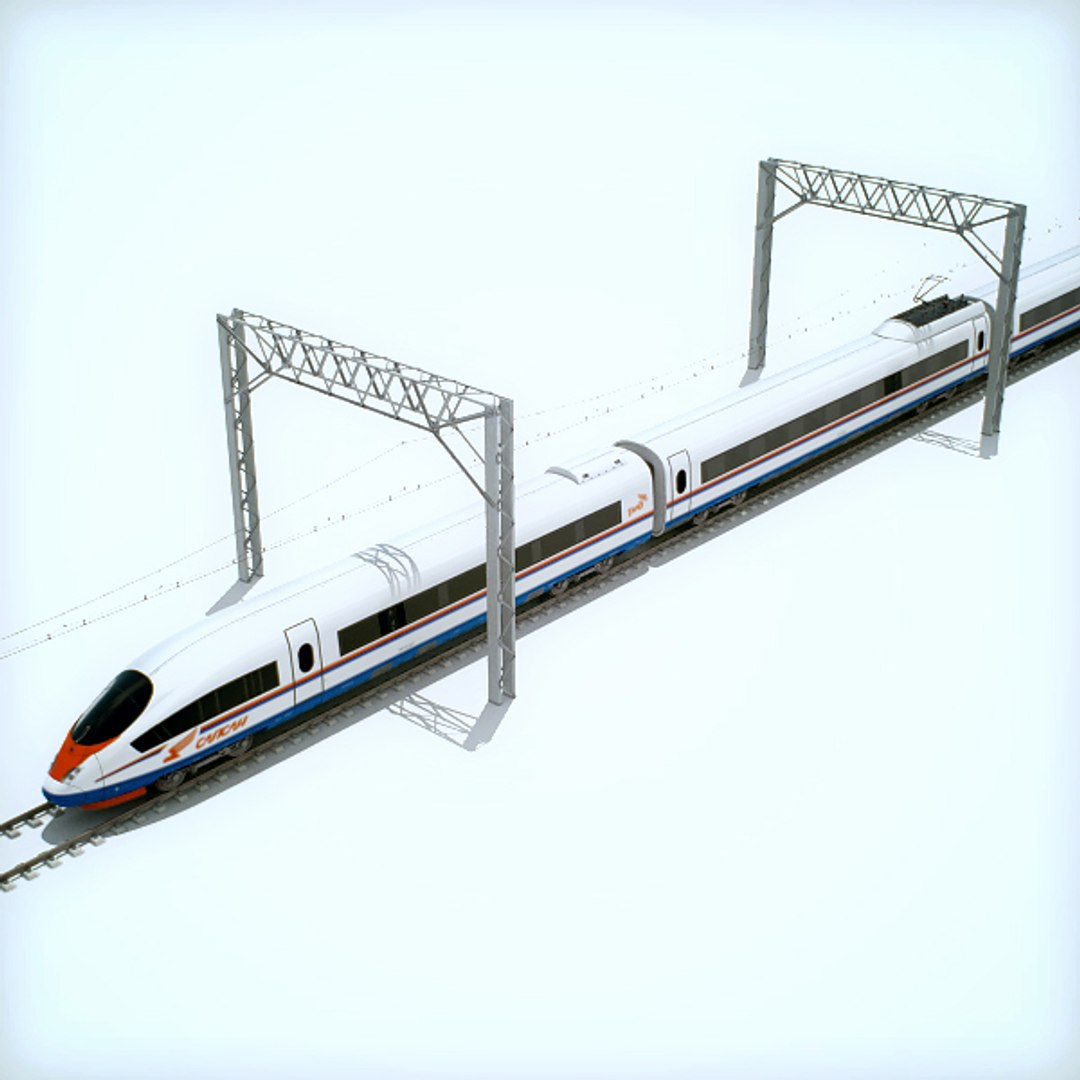 speed train - sapsan 3d max