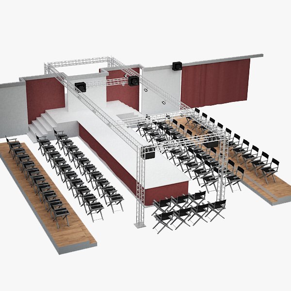 exhibition hall 3d model