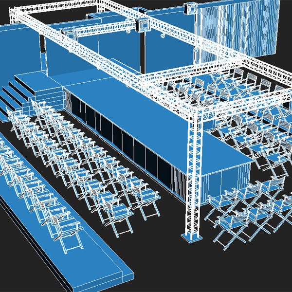 3d model catwalk scene