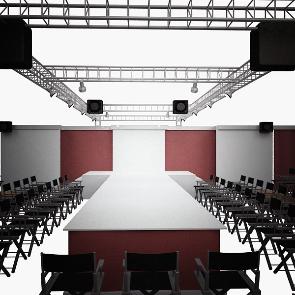 3d model catwalk scene