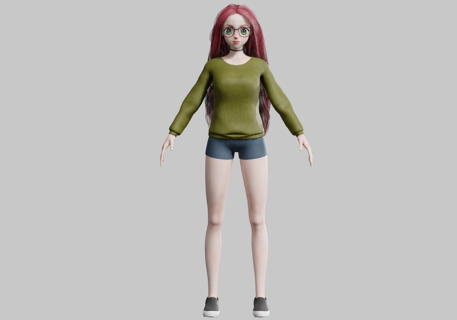 Anime Stylized Girl V37335 3D Model - TurboSquid 2281727