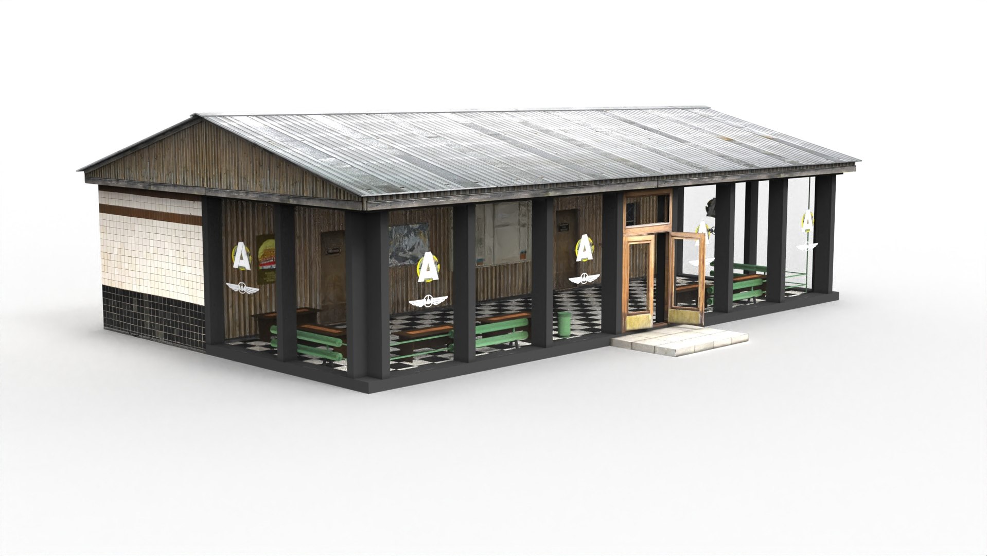 Bus Station Model - TurboSquid 1823001