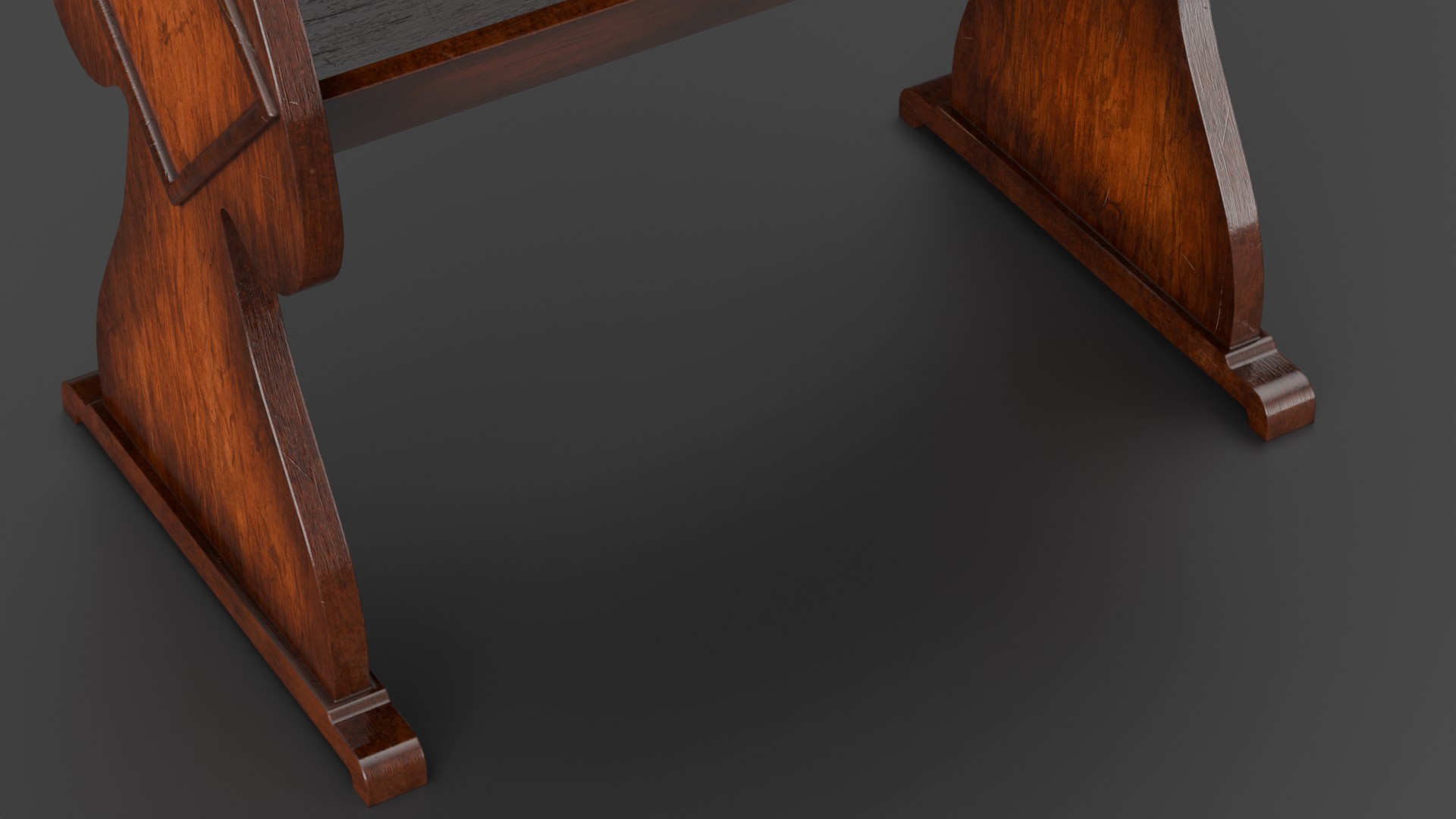 3D Model Gothic Table With Shelf - TurboSquid 2333861