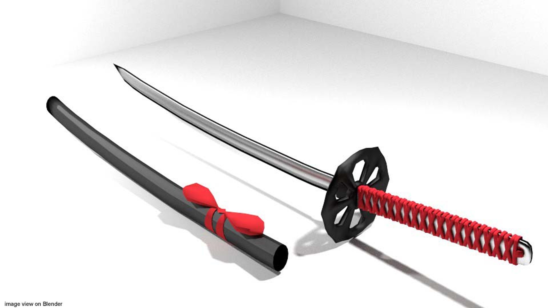 3d samurai sword