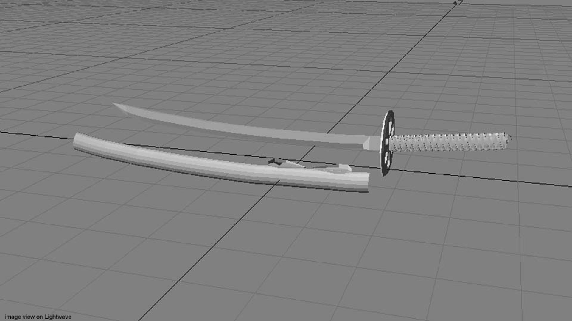 3d samurai sword