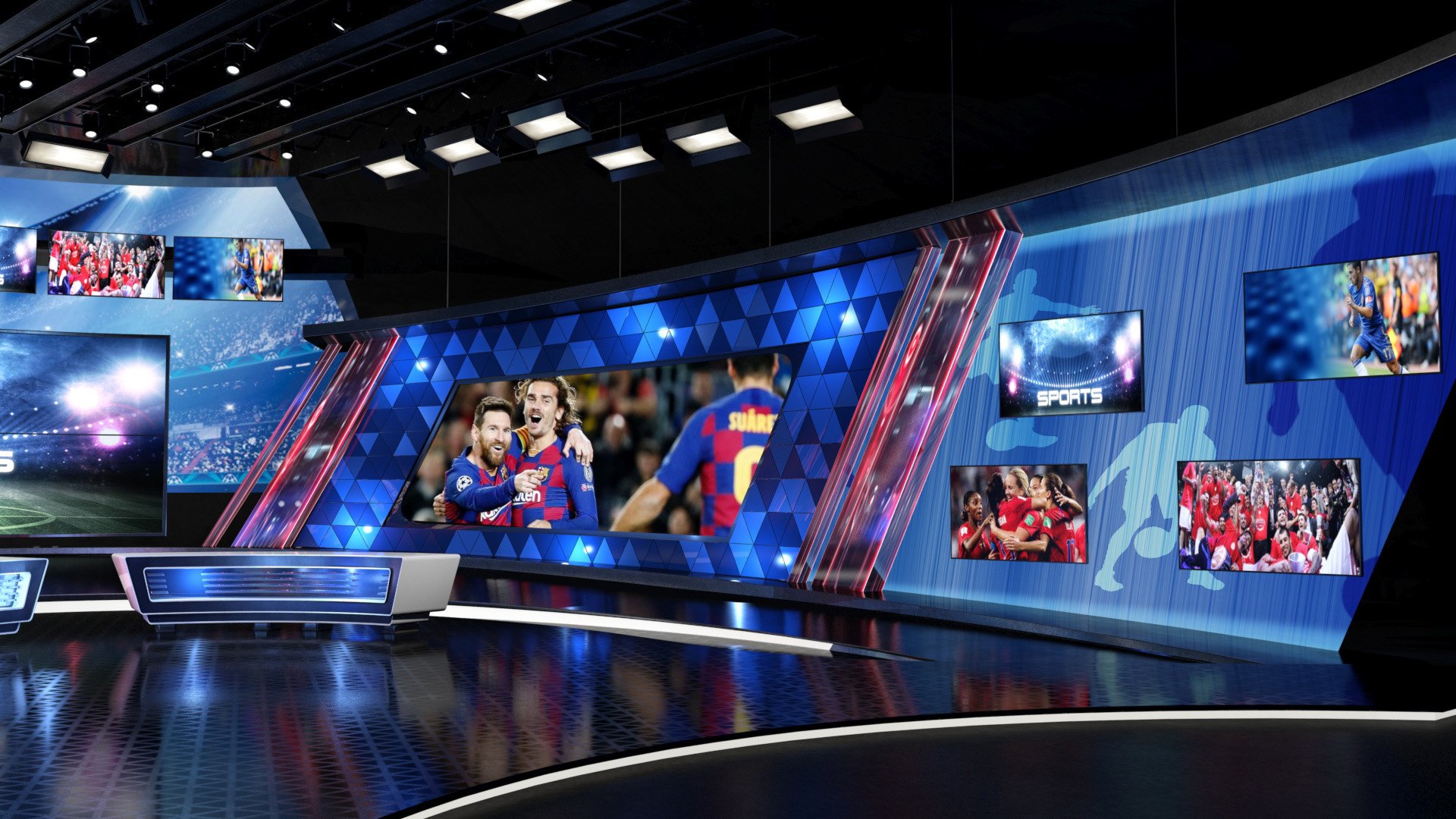 3D Model Real Time Sports Studio - TurboSquid 1510515