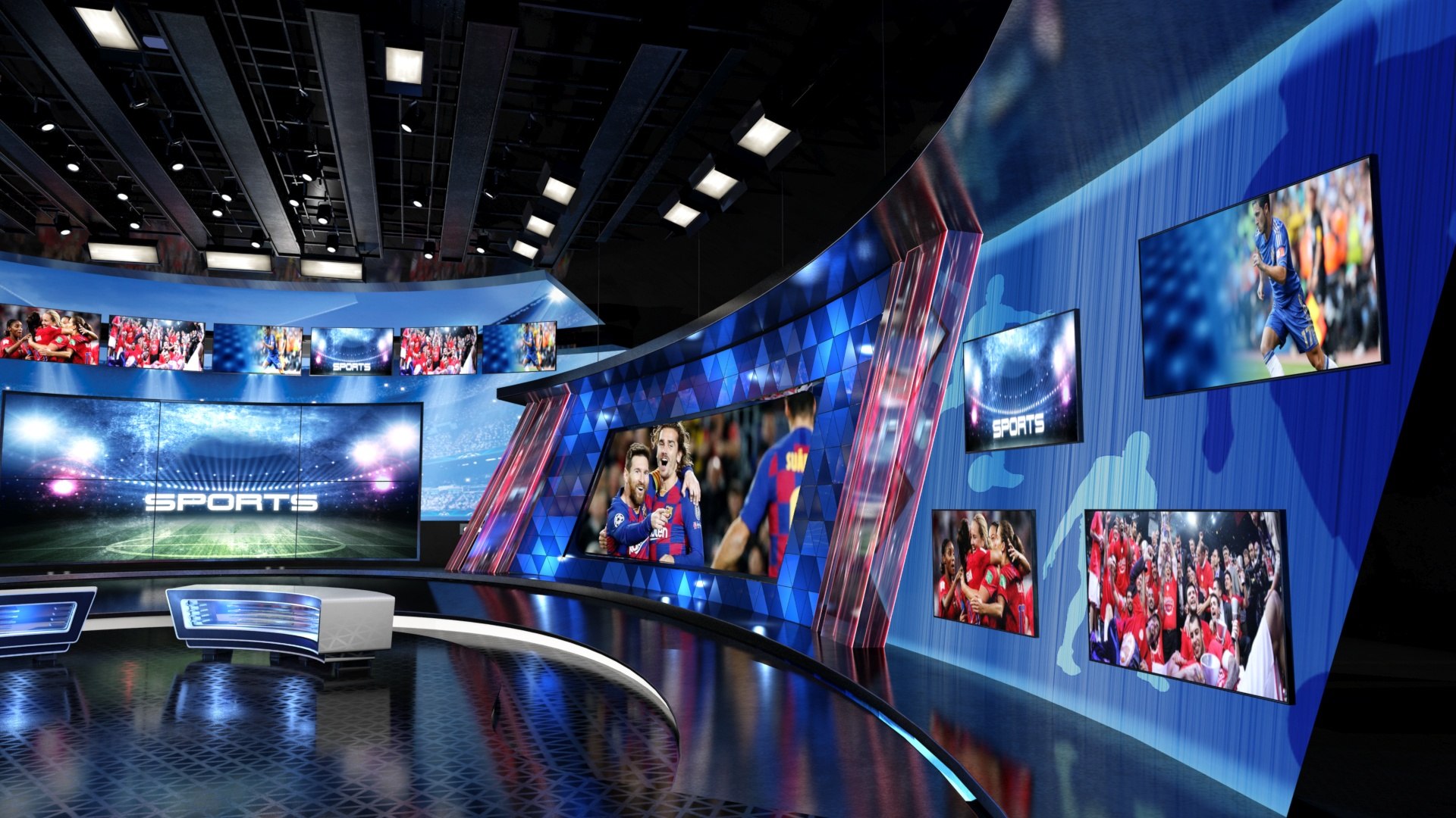 3D Model Real Time Sports Studio - TurboSquid 1510515