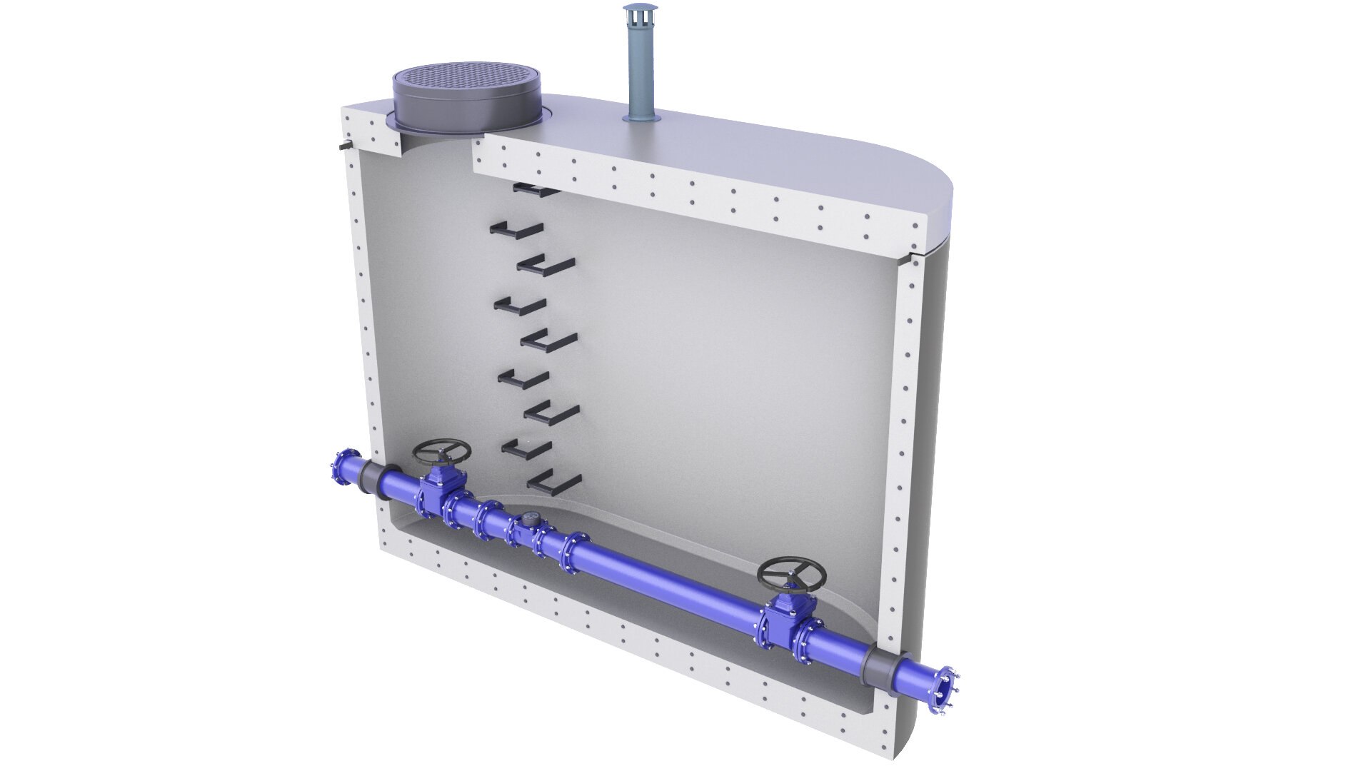 3D Model Precast Concrete Water Meter Well Diagram 4 - TurboSquid 1764605