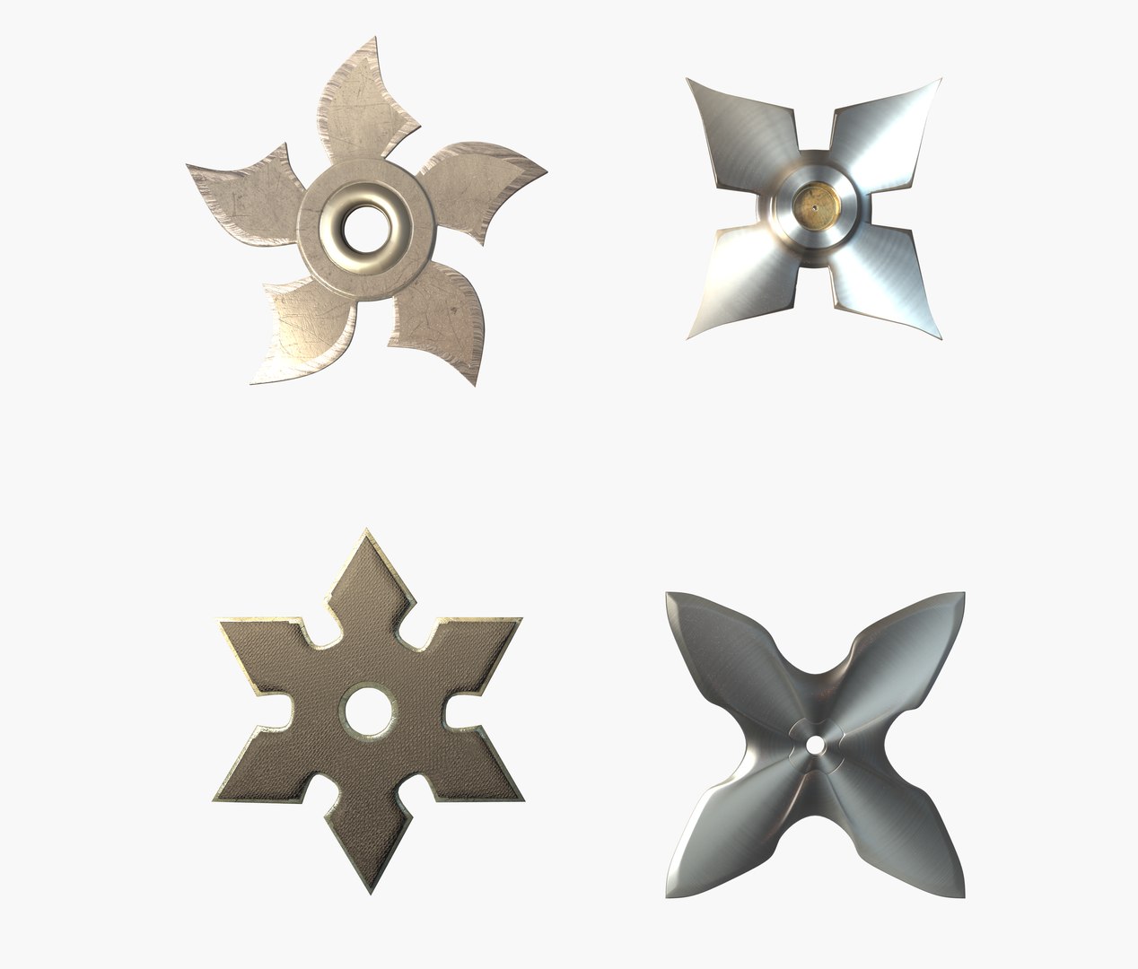 3D Ninja Weapons Mini Pack Model - TurboSquid 1259802