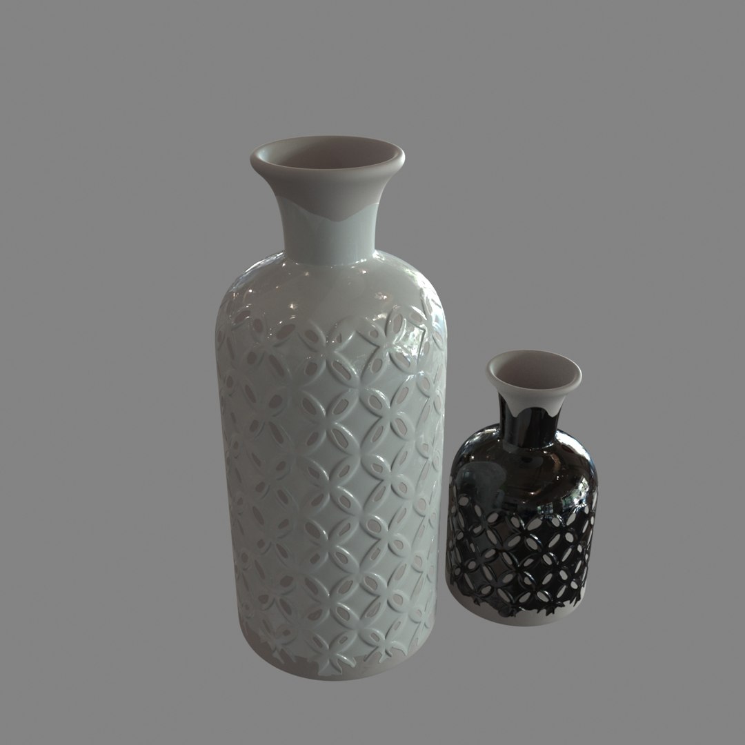 decoration jars 3d model
