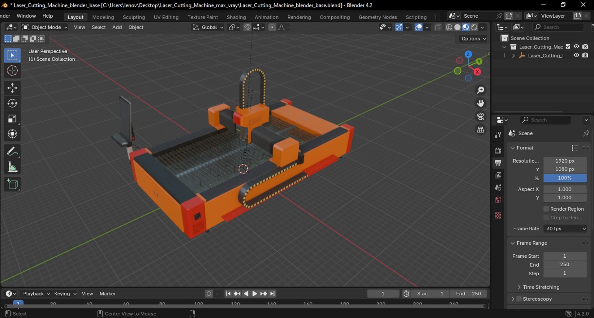 Laser Cutting Machine 3D Model - TurboSquid 2387103