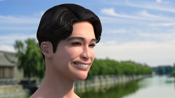 3D Chinese Man Head model - TurboSquid 1877990