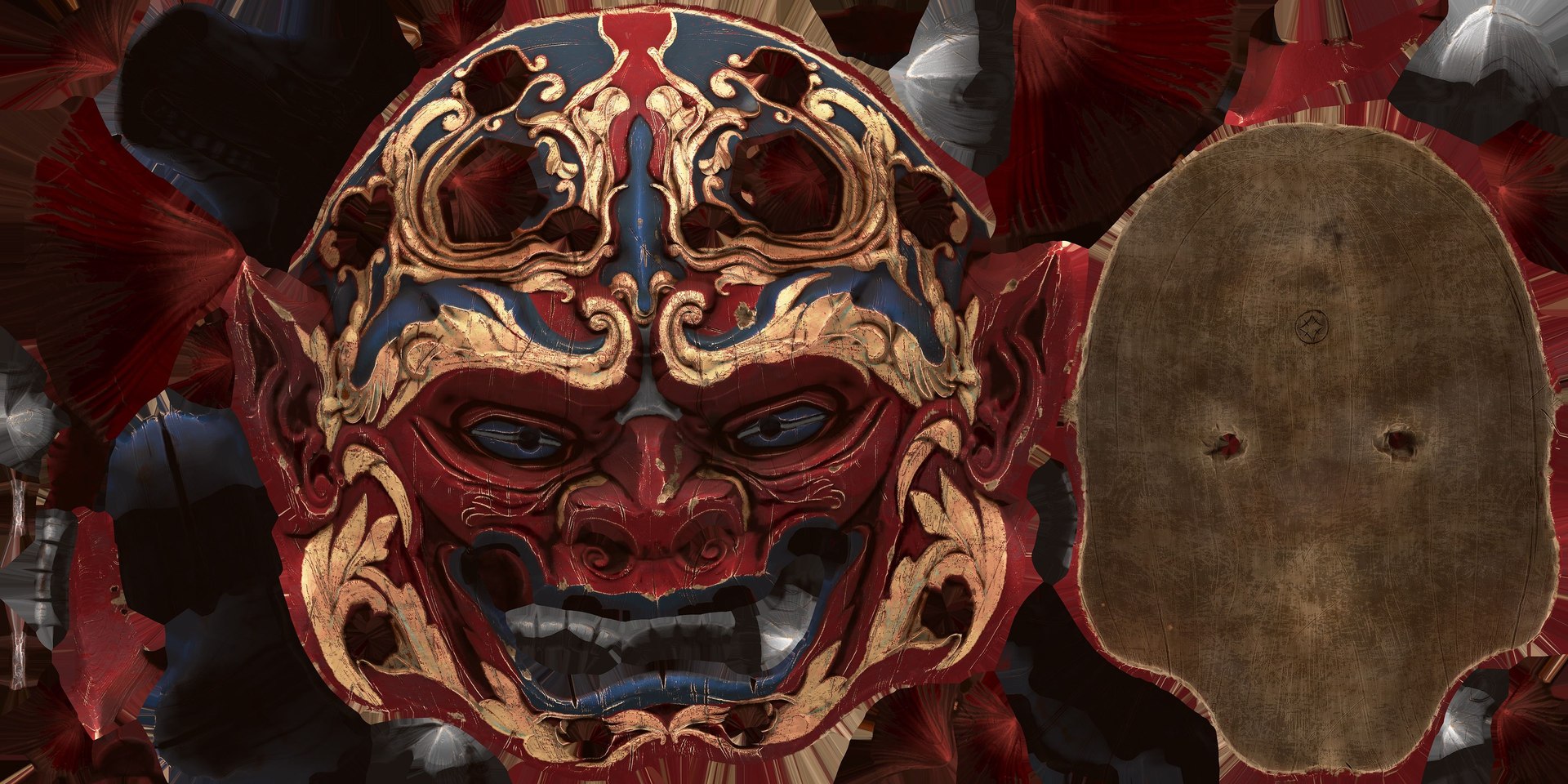3D Model Demon Oni Mask - TurboSquid 2277936