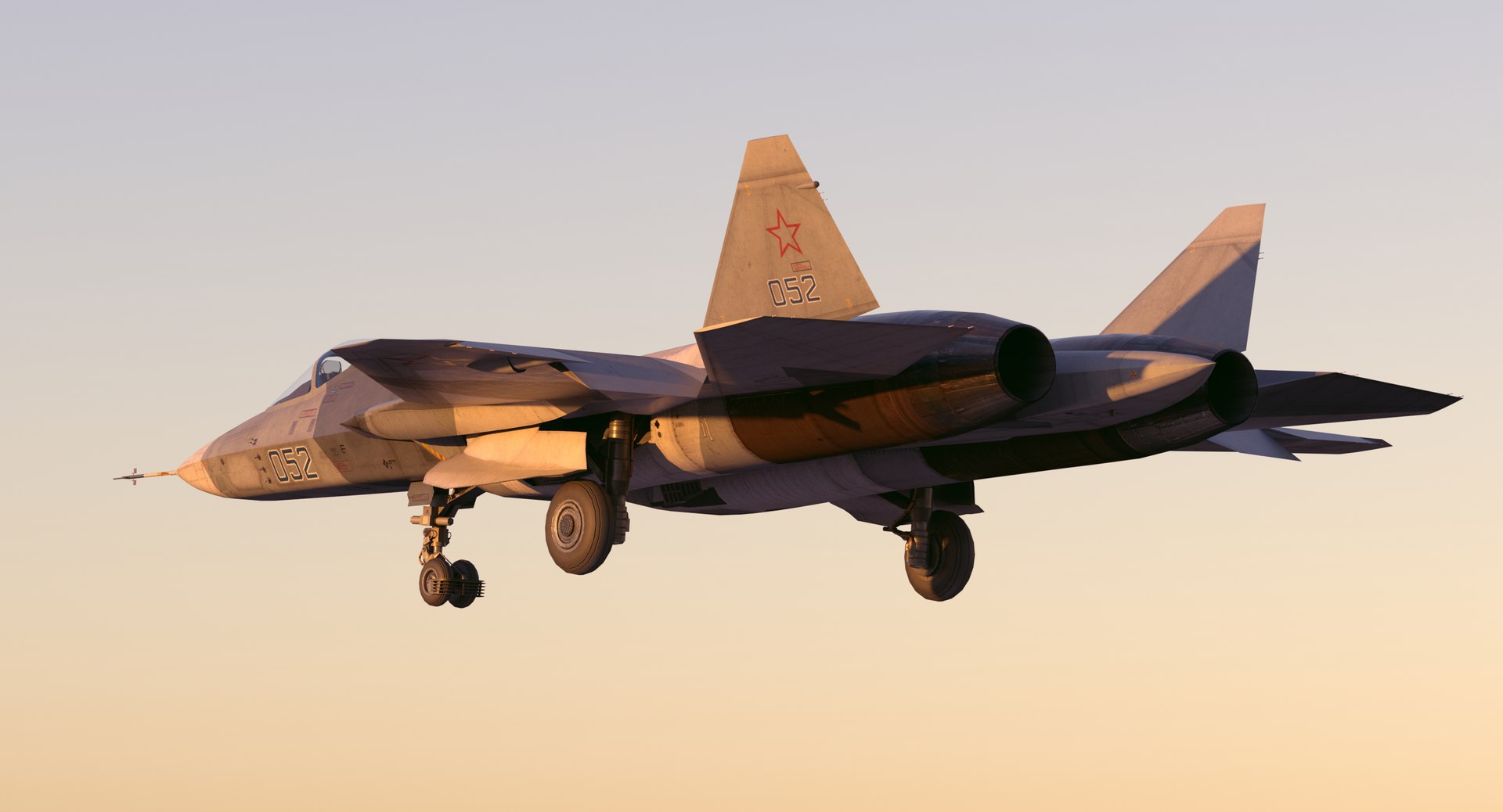 Sukhoi su57 prototype 052 model - TurboSquid 1405996