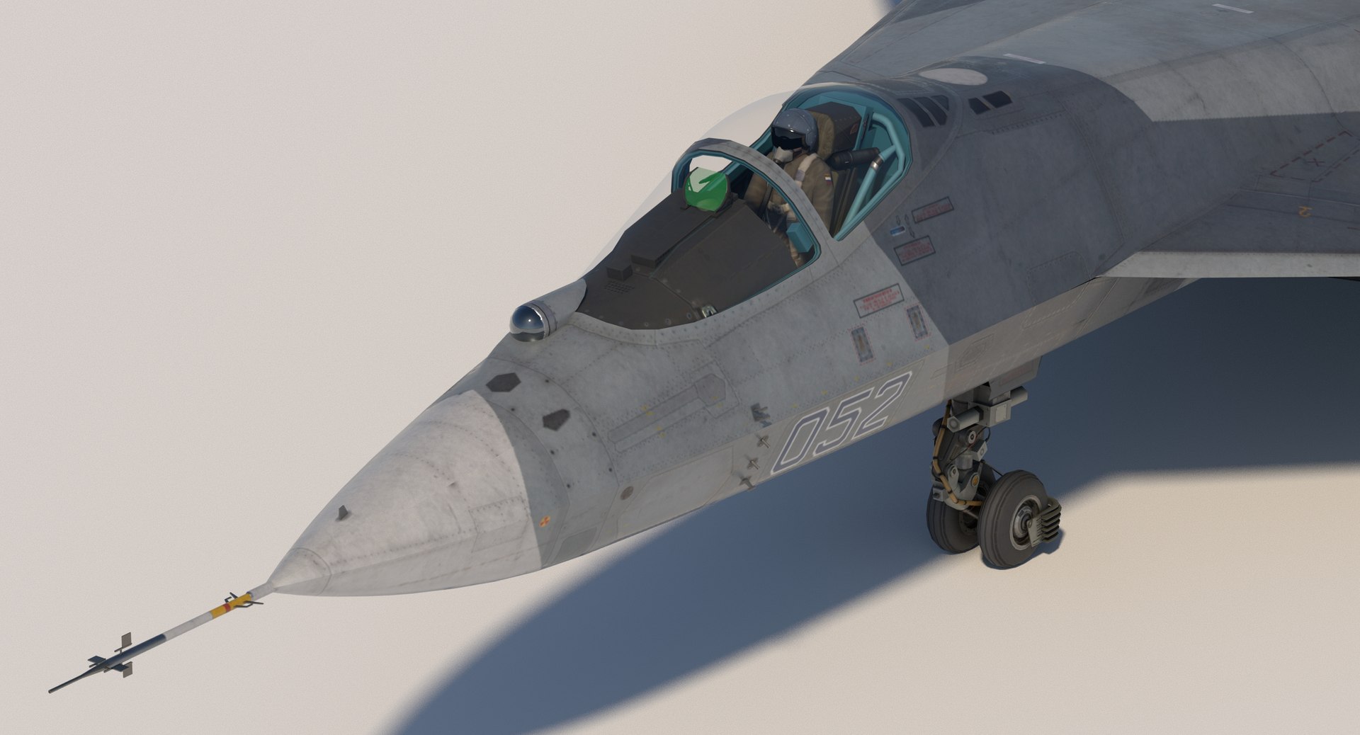 Sukhoi su57 prototype 052 model - TurboSquid 1405996