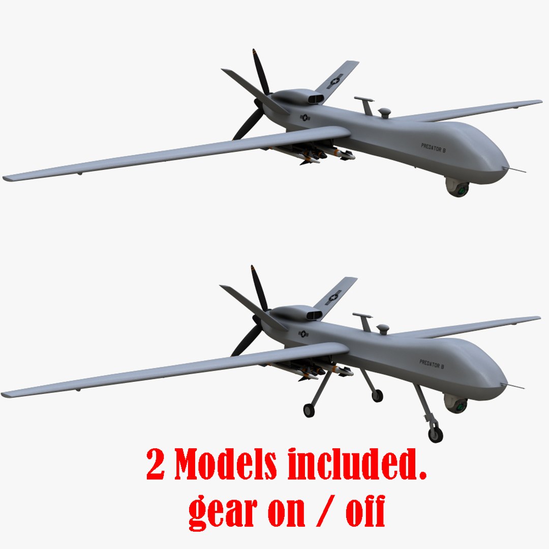 3d Predator General Atomics Mq-9 Model