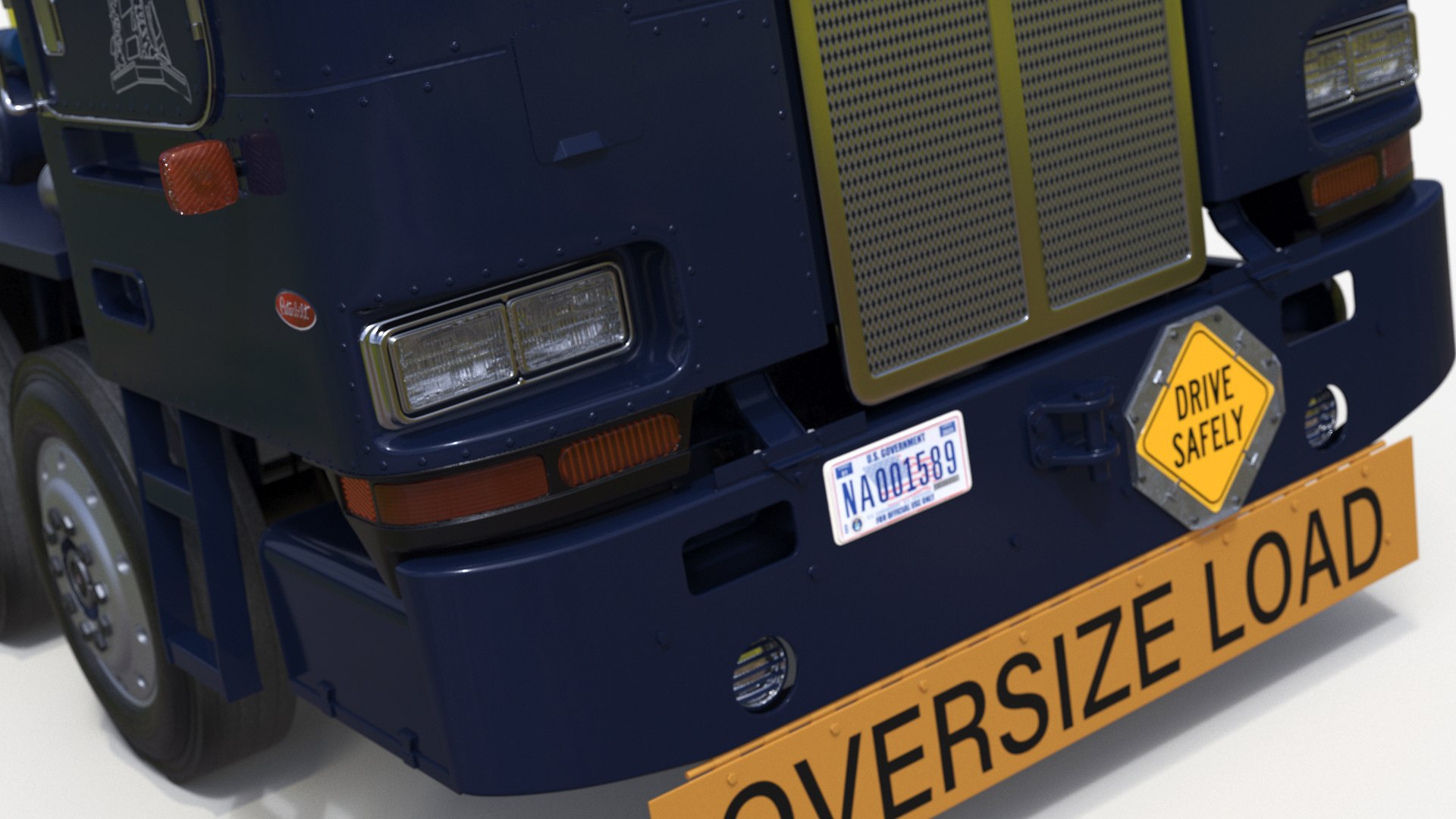 Peterbilt 362 Cab Over Truck Dark Blue Simplified Model - TurboSquid ...