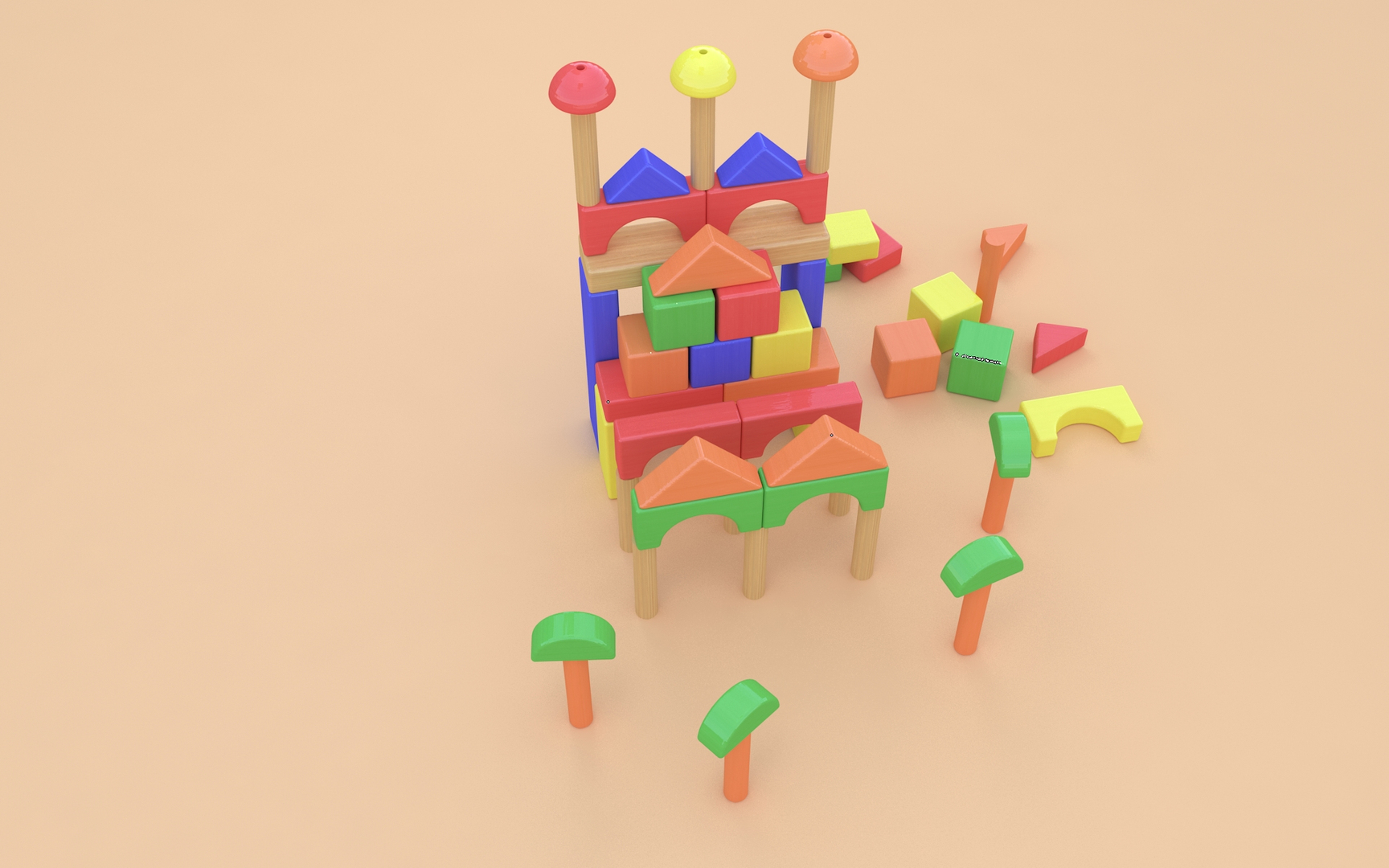3D model toy blocks - TurboSquid 1203245