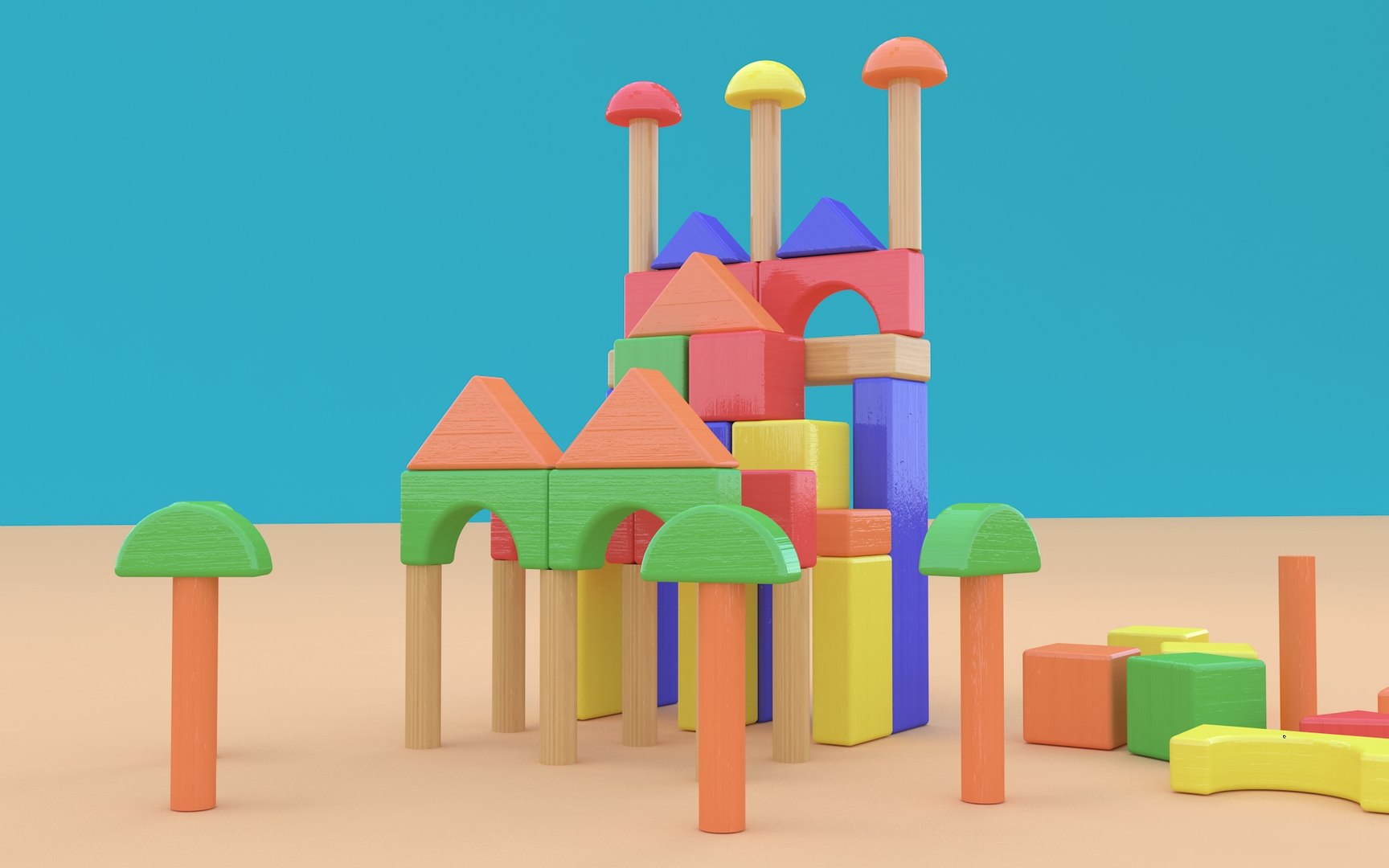 3D Model Toy Blocks - TurboSquid 1203245