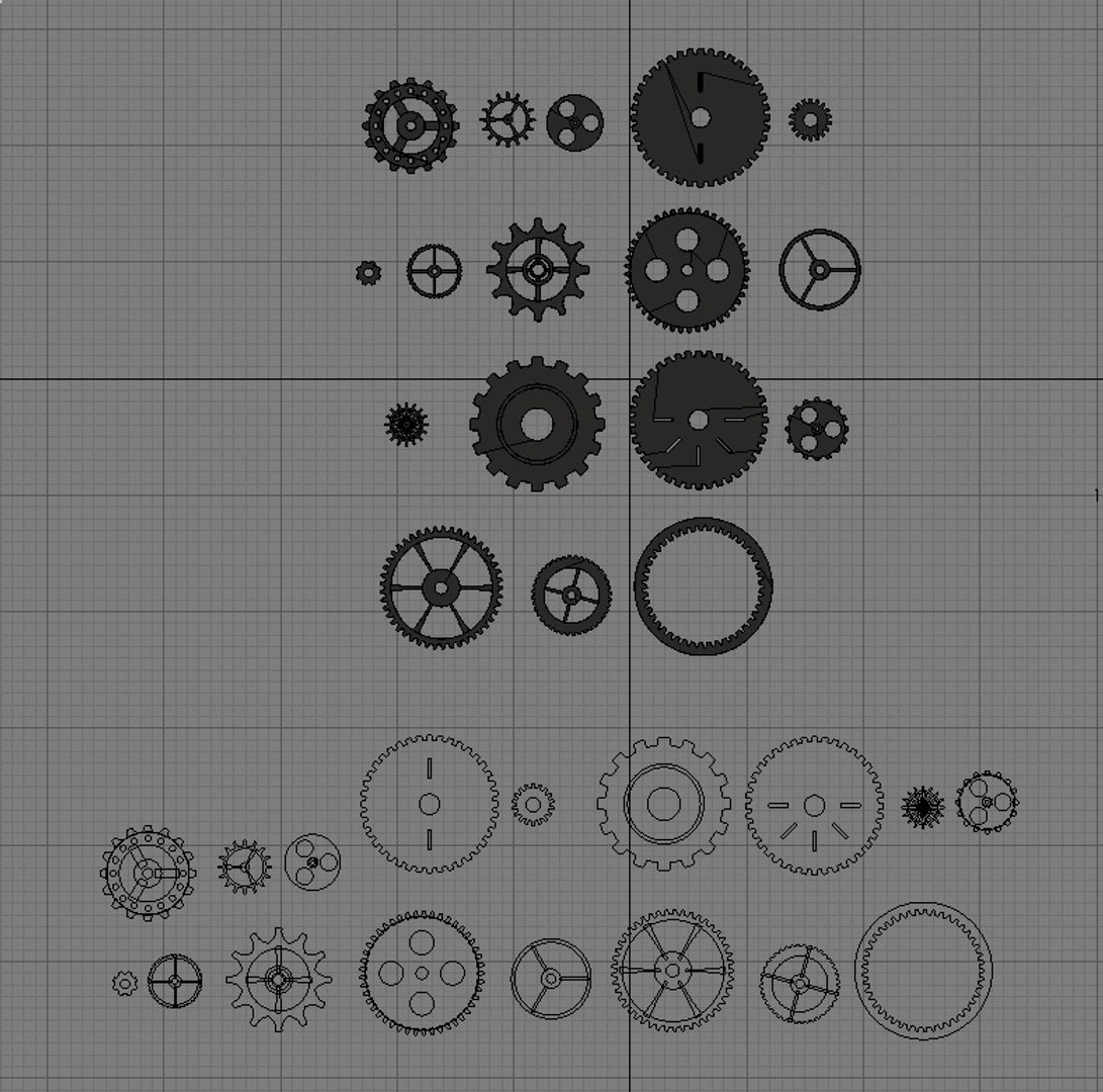 3d cog wheels model