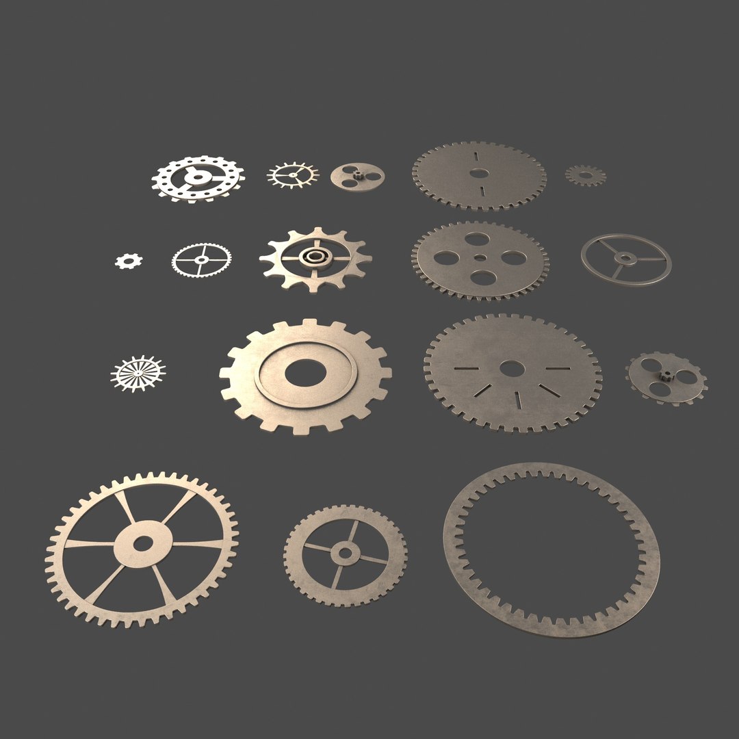 3d cog wheels model