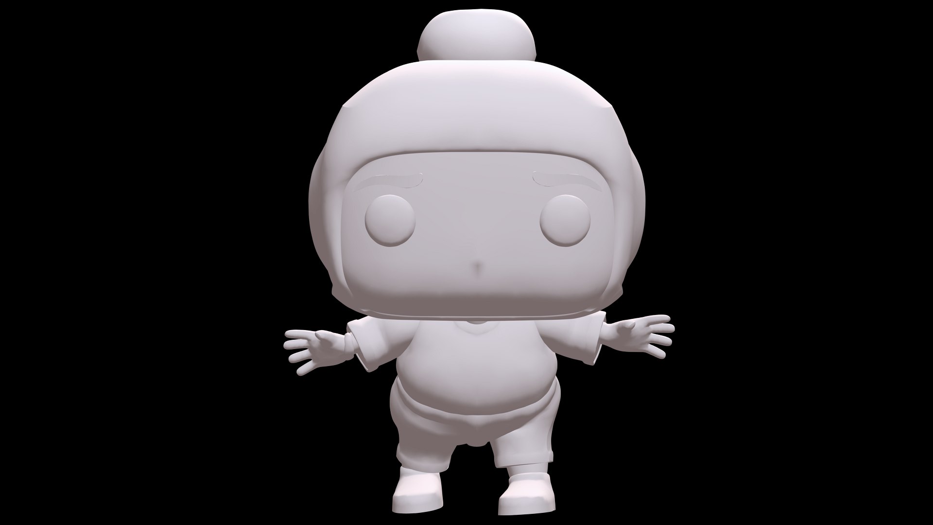 Stylized Sumo Toy Figure 3D Print Model With Pose Rig 3D - TurboSquid ...