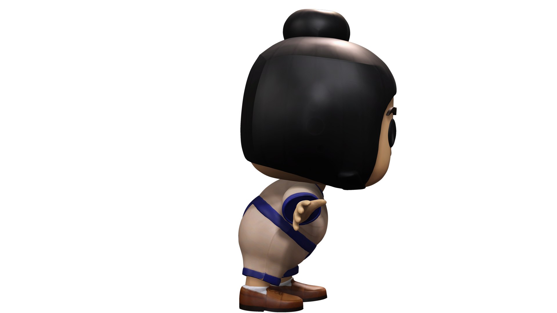 Stylized Sumo Toy Figure 3D Print Model With Pose Rig 3D - TurboSquid ...