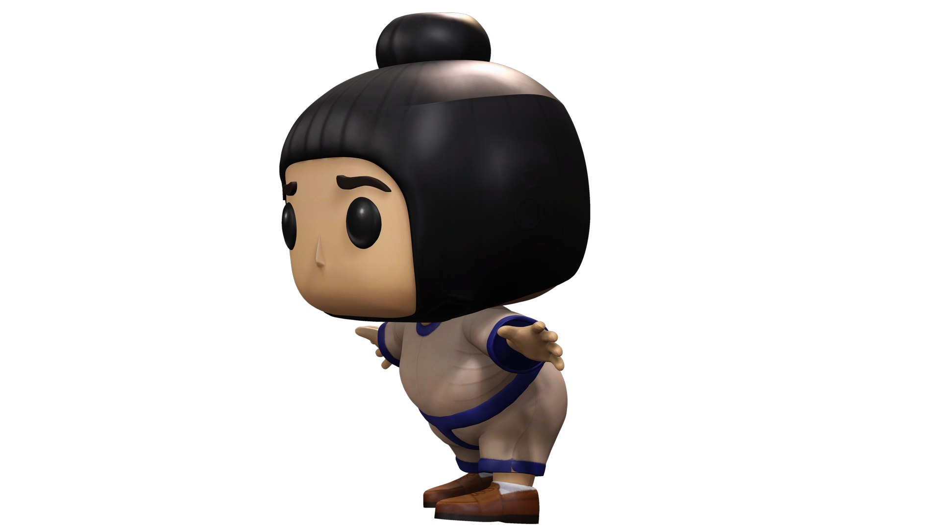 Stylized Sumo Toy Figure 3D Print Model With Pose Rig 3D - TurboSquid ...