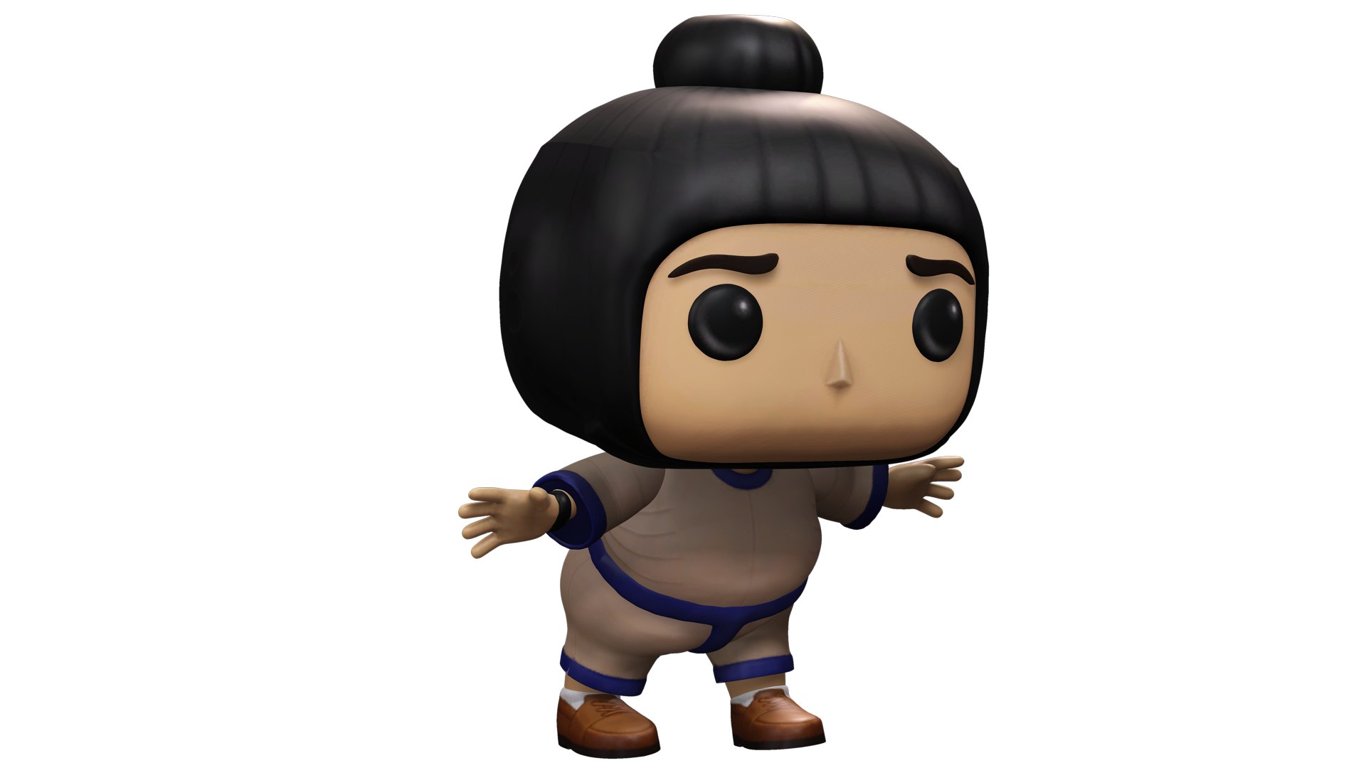 Stylized Sumo Toy Figure 3D Print Model With Pose Rig 3D - TurboSquid ...