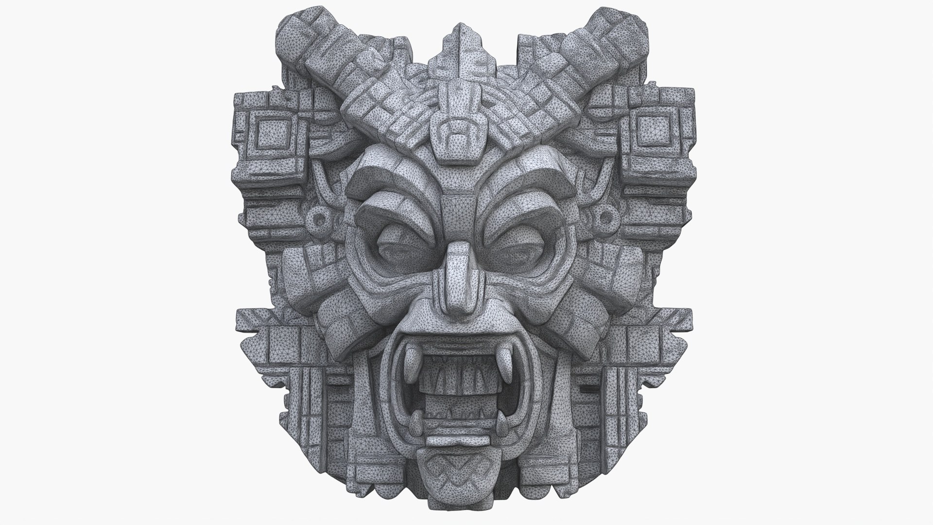 3D Aztec Stone Head 9 - TurboSquid 2198135