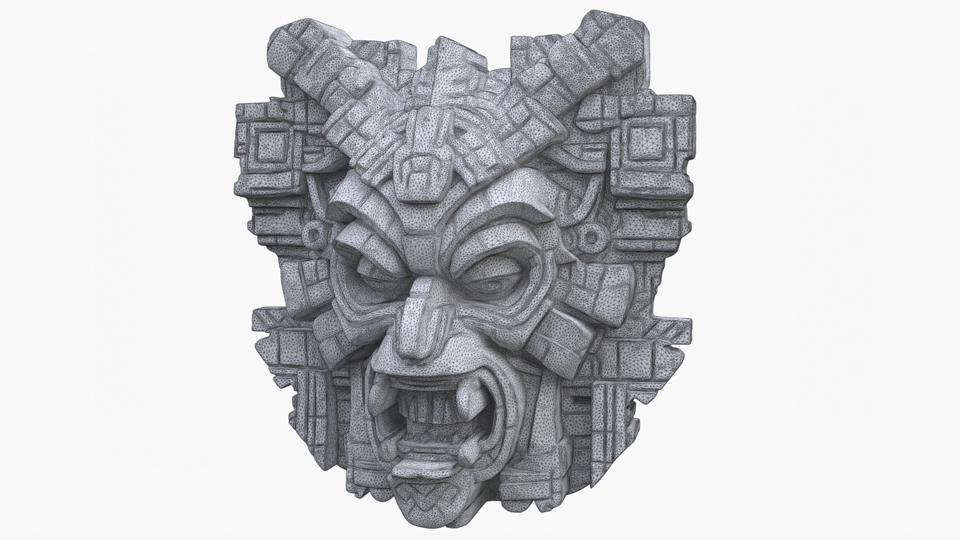 3D Aztec Stone Head 9 - TurboSquid 2198135