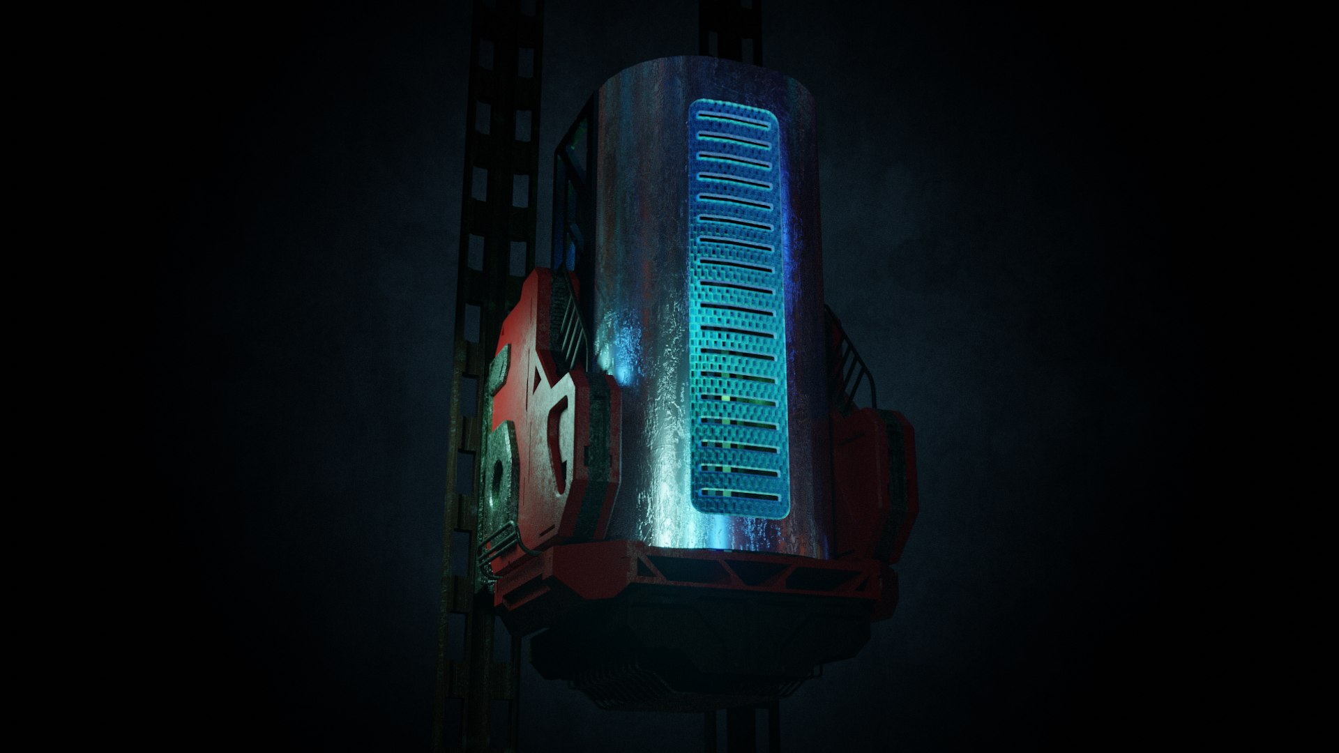 3D cyberpunk sci fi lift - TurboSquid 2159402