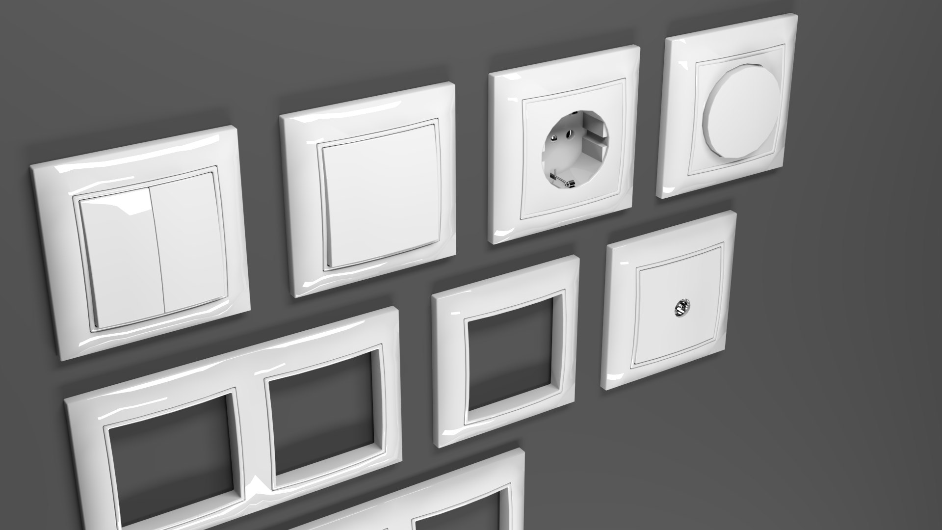 3D Sockets Abb Basic 55 - TurboSquid 1478837