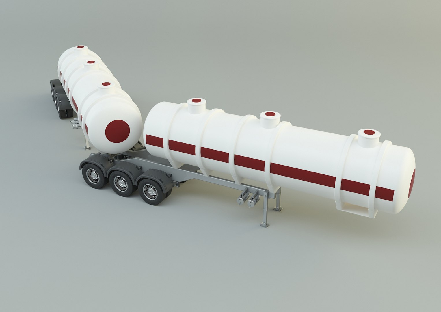 3D Model Fuel Tank Truck Trailer - TurboSquid 2062502