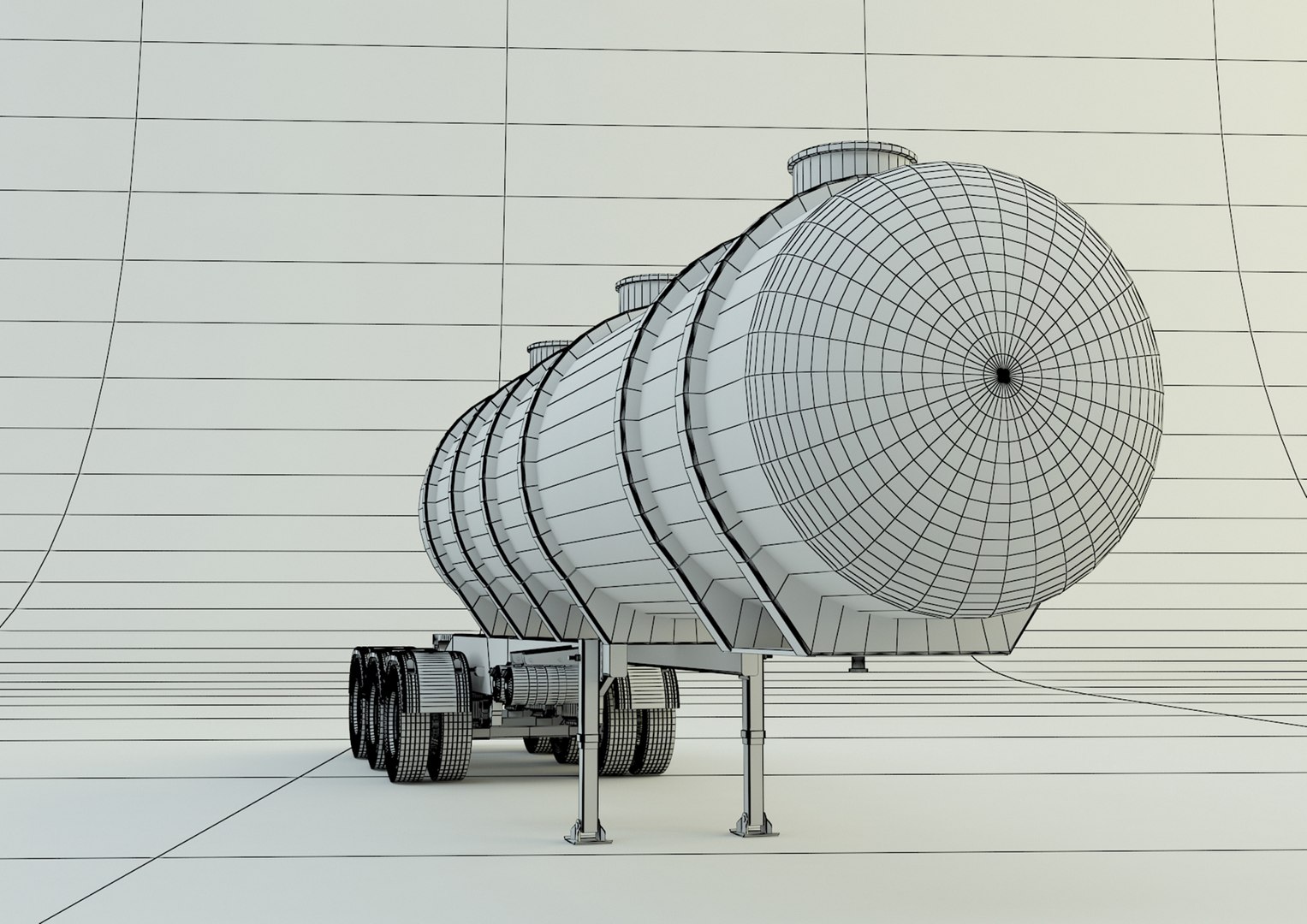 3D model fuel tank truck trailer model - TurboSquid 2062502